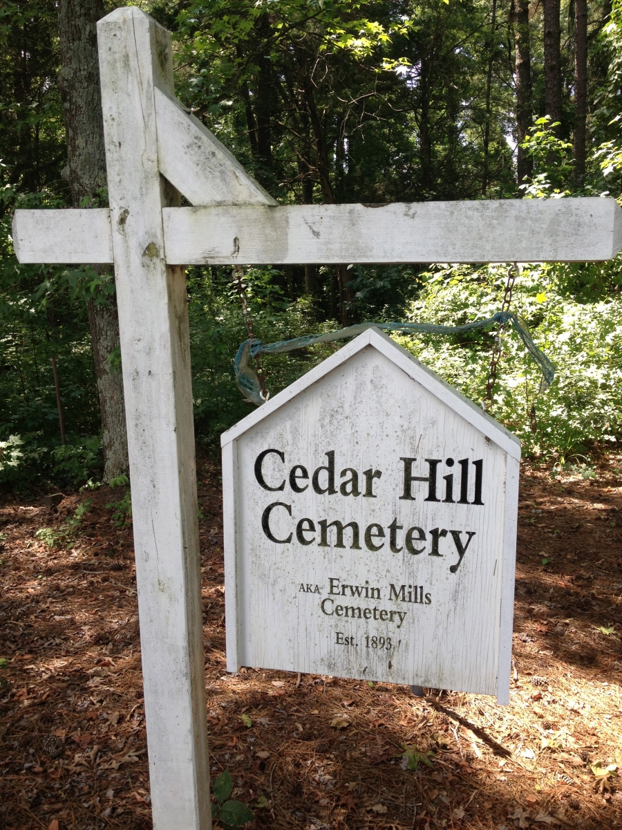 CEDAR HILL CEMETERY aka ERWIN MILLS CEMETERY | Open Durham
